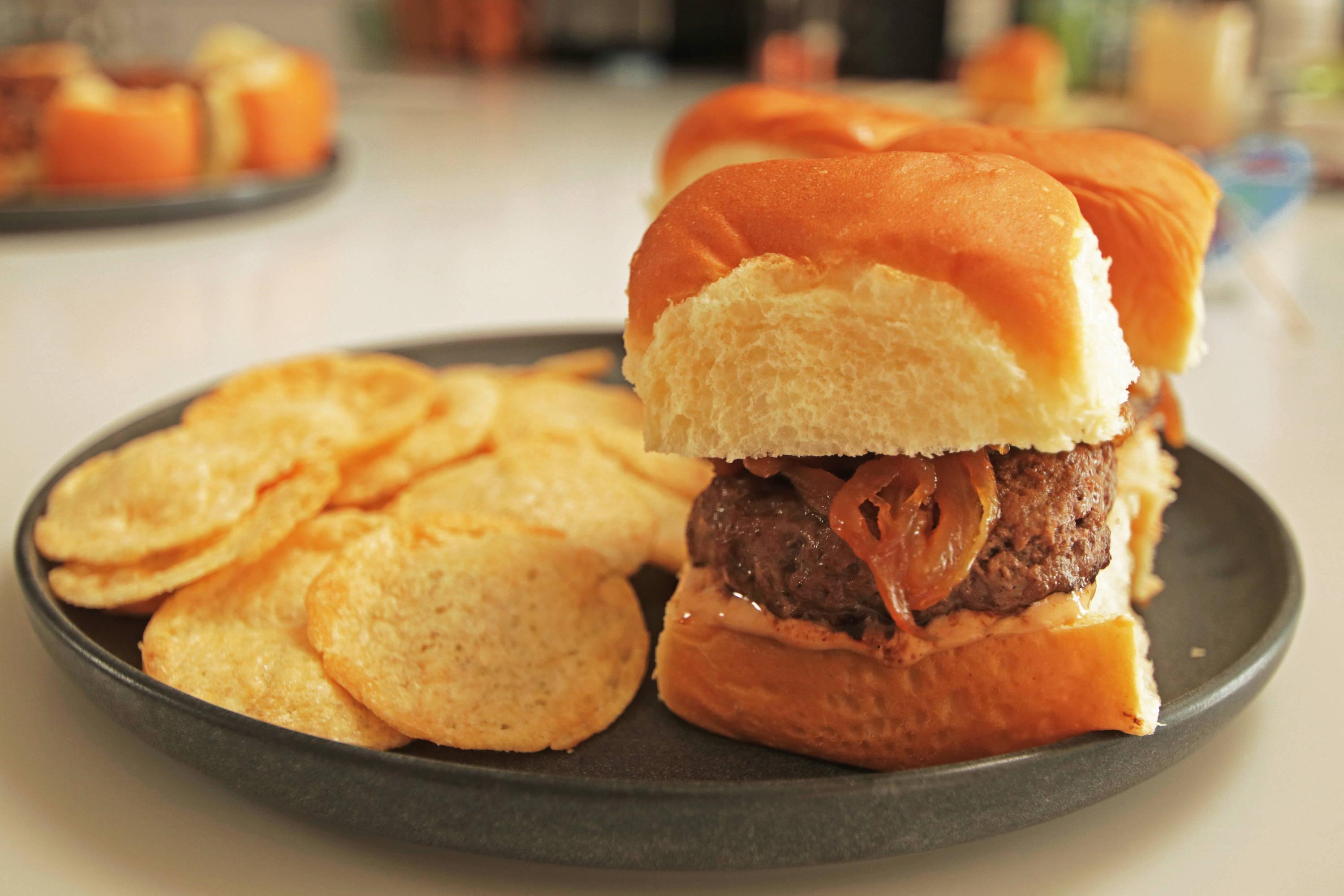 Game Day Wagyu Beef Sliders with Special Sauce Aioli and Caramelized ...